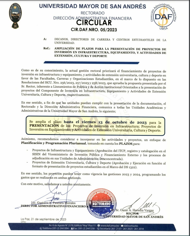 DEREK - DAF - Universidad Mayor de San Andrés